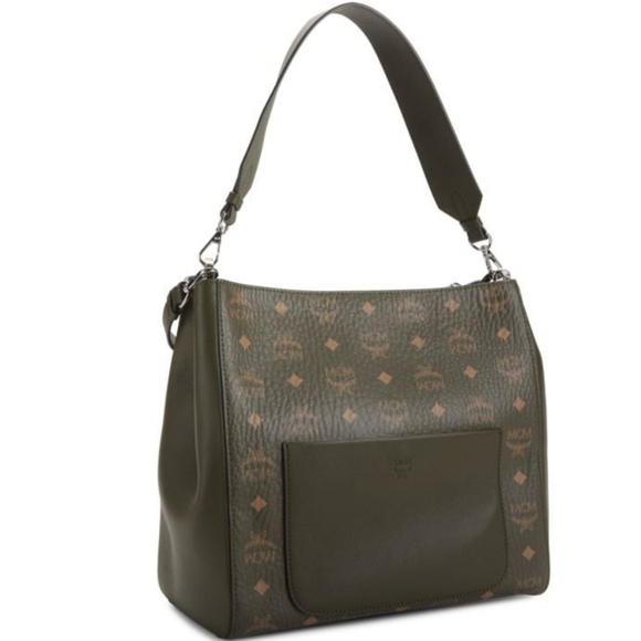 MCM | Bags | Mcm Medium Aren Vi Leather Hobo Bag Sea Turtle Green ...